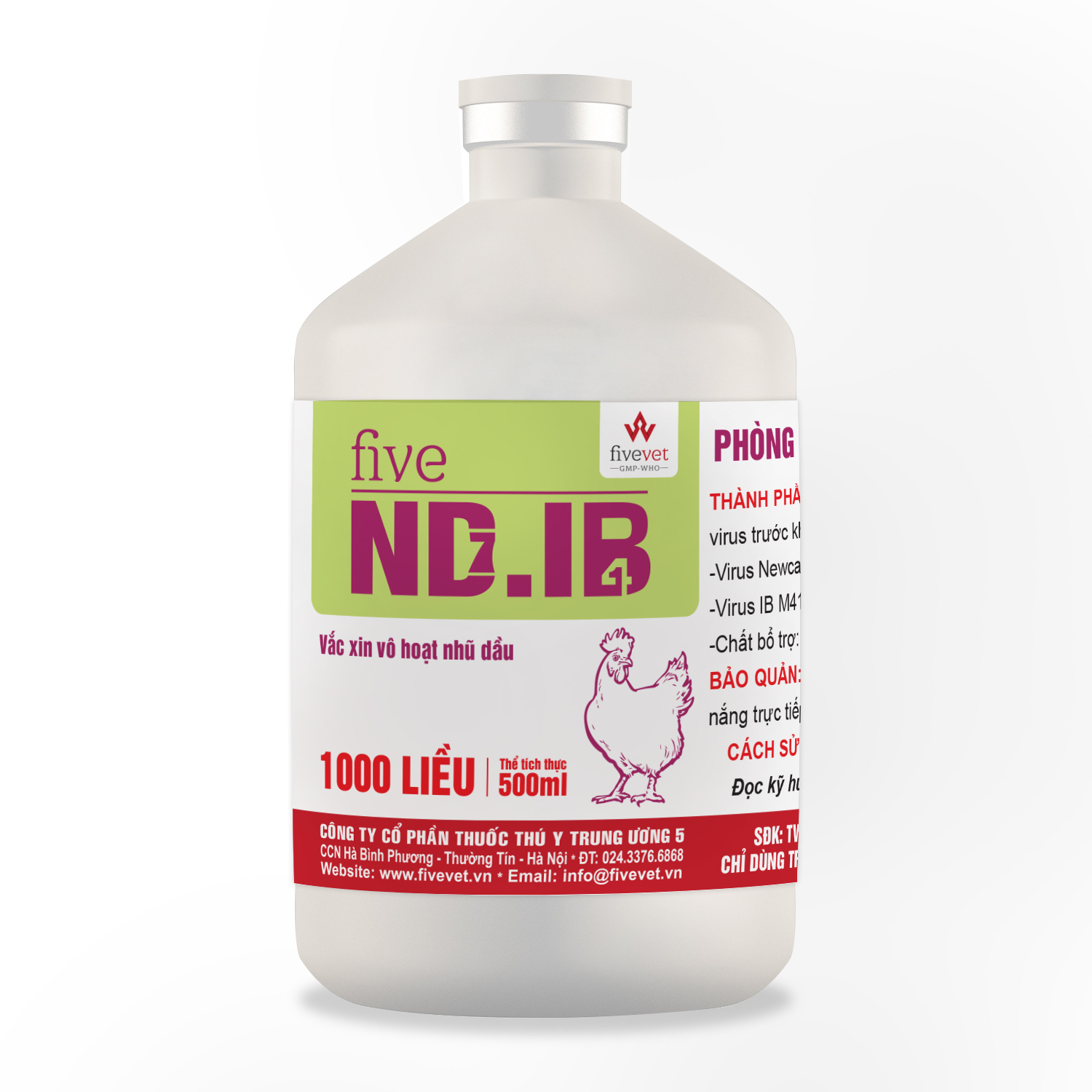 Fivevet - Công ty CP thuốc thú y Trung Ương 5 • Five-ND.IB (vắc xin vô ...