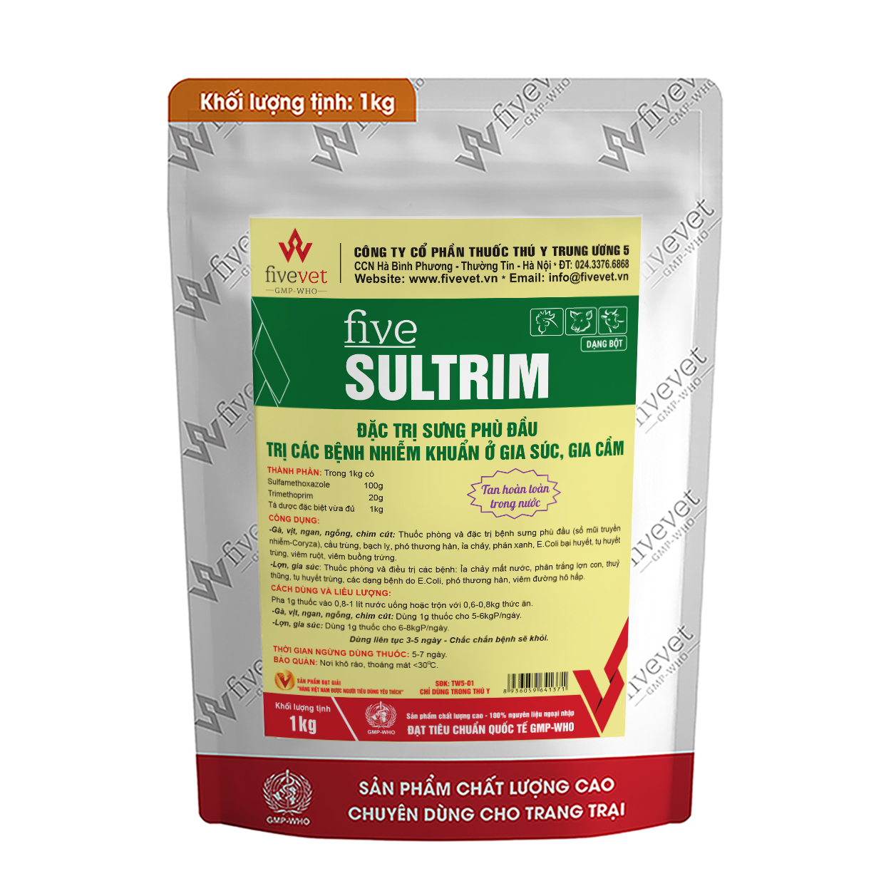 Fivevet - Công ty CP thuốc thú y Trung Ương 5 • Five-Sultrim