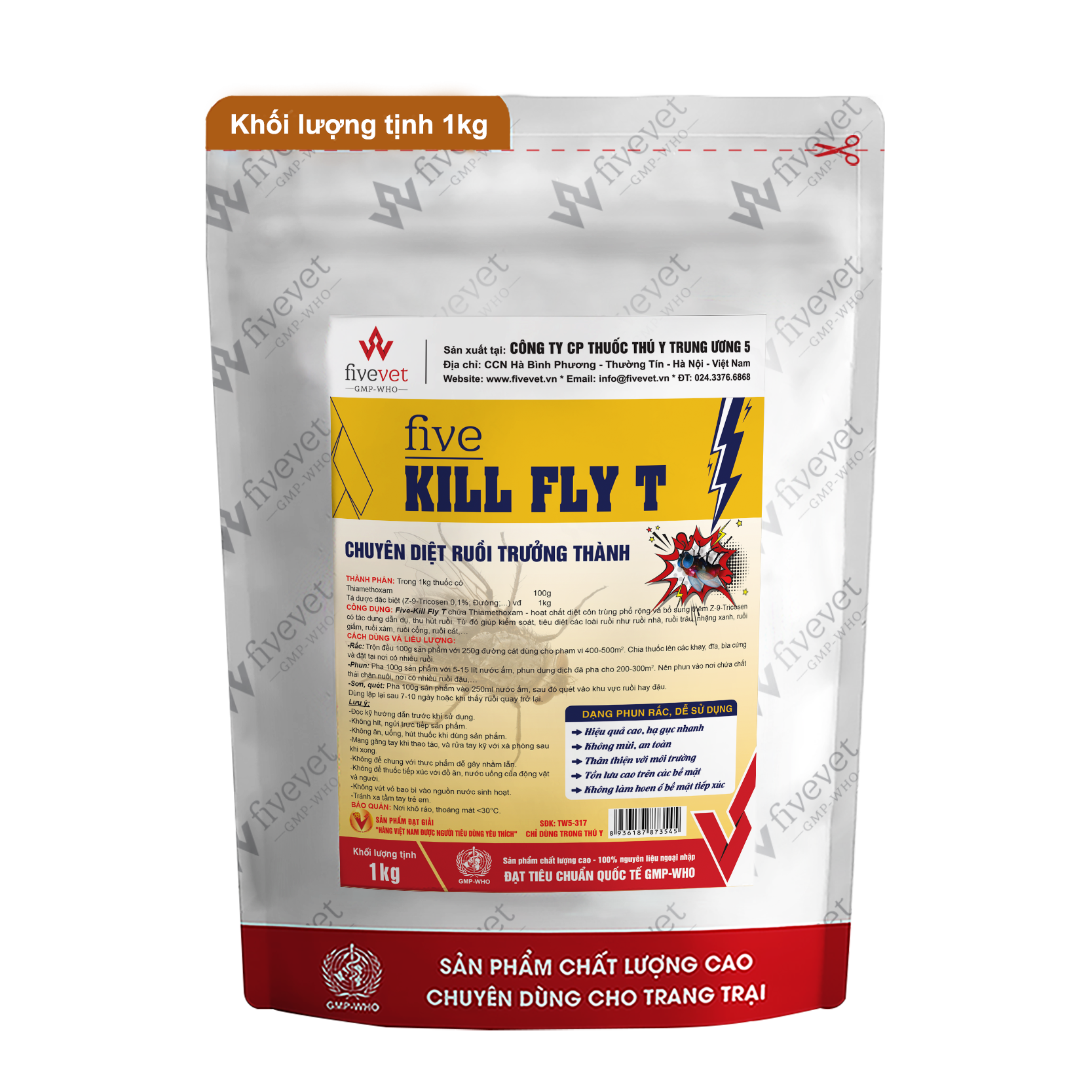 Fivevet - Công ty CP thuốc thú y Trung Ương 5 • FIVE-KILL FLY T
